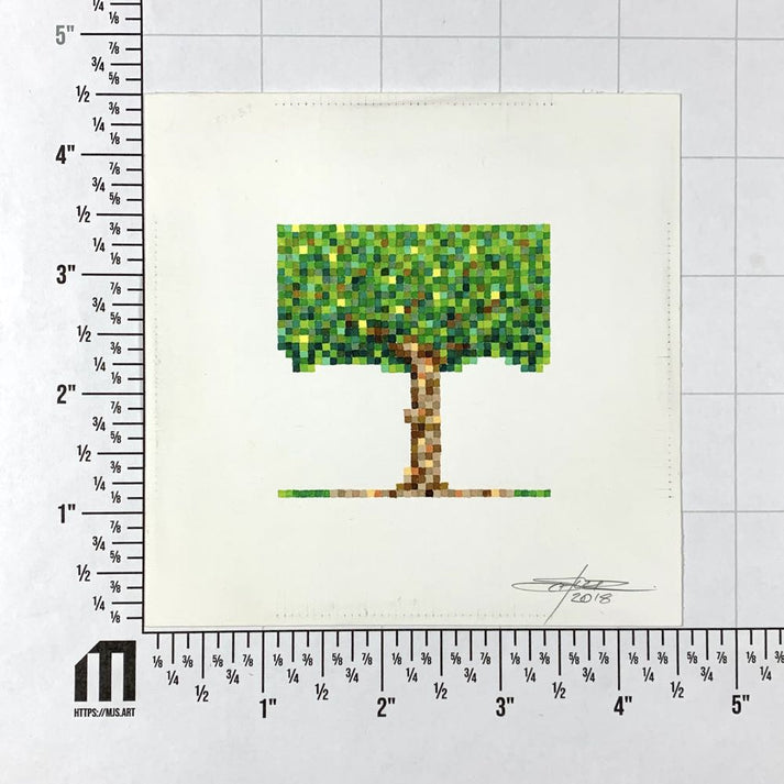 MJS.ART - '8-bit Tree' - Original Art